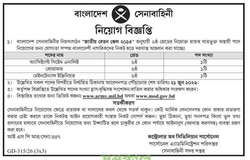 Bangladesh Army Job Circular 2026 – Join Bangladesh Army